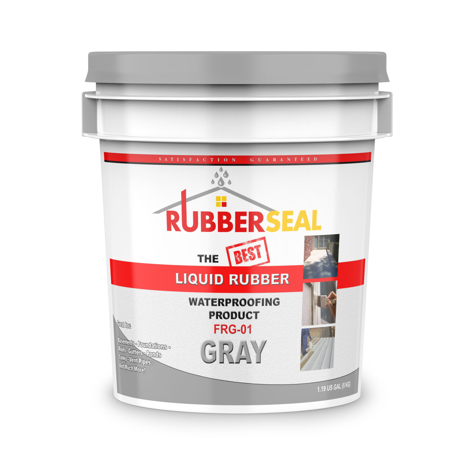 Rubberseal Liquid Rubber Waterproofing Roll On - 32 oz White ...