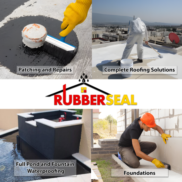 White Liquid Rubber Waterproof Coating Waterproofing Sealant - Rubberseal
